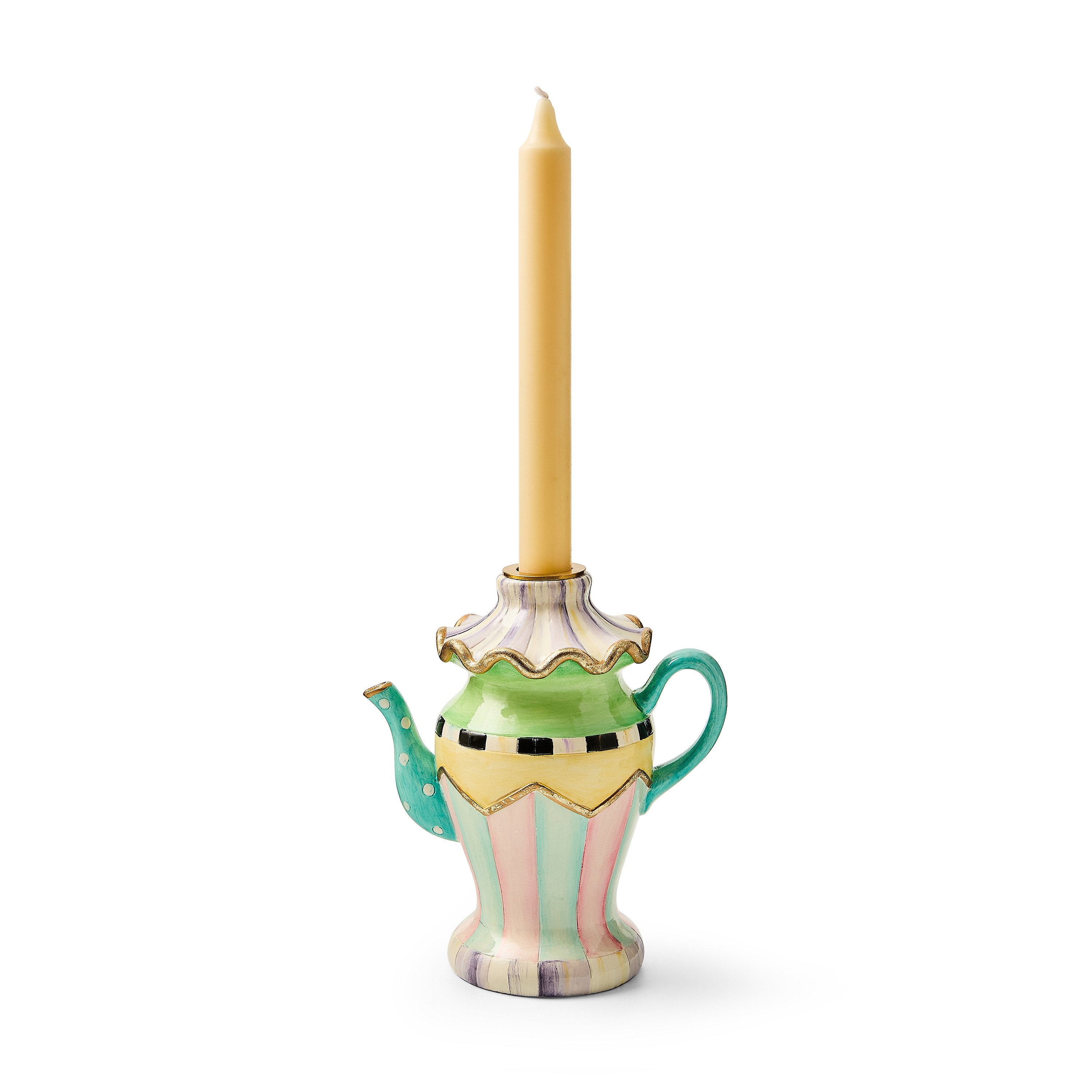 MacKenzie-Childs Violet Teapot Candle Holder | Wayfair