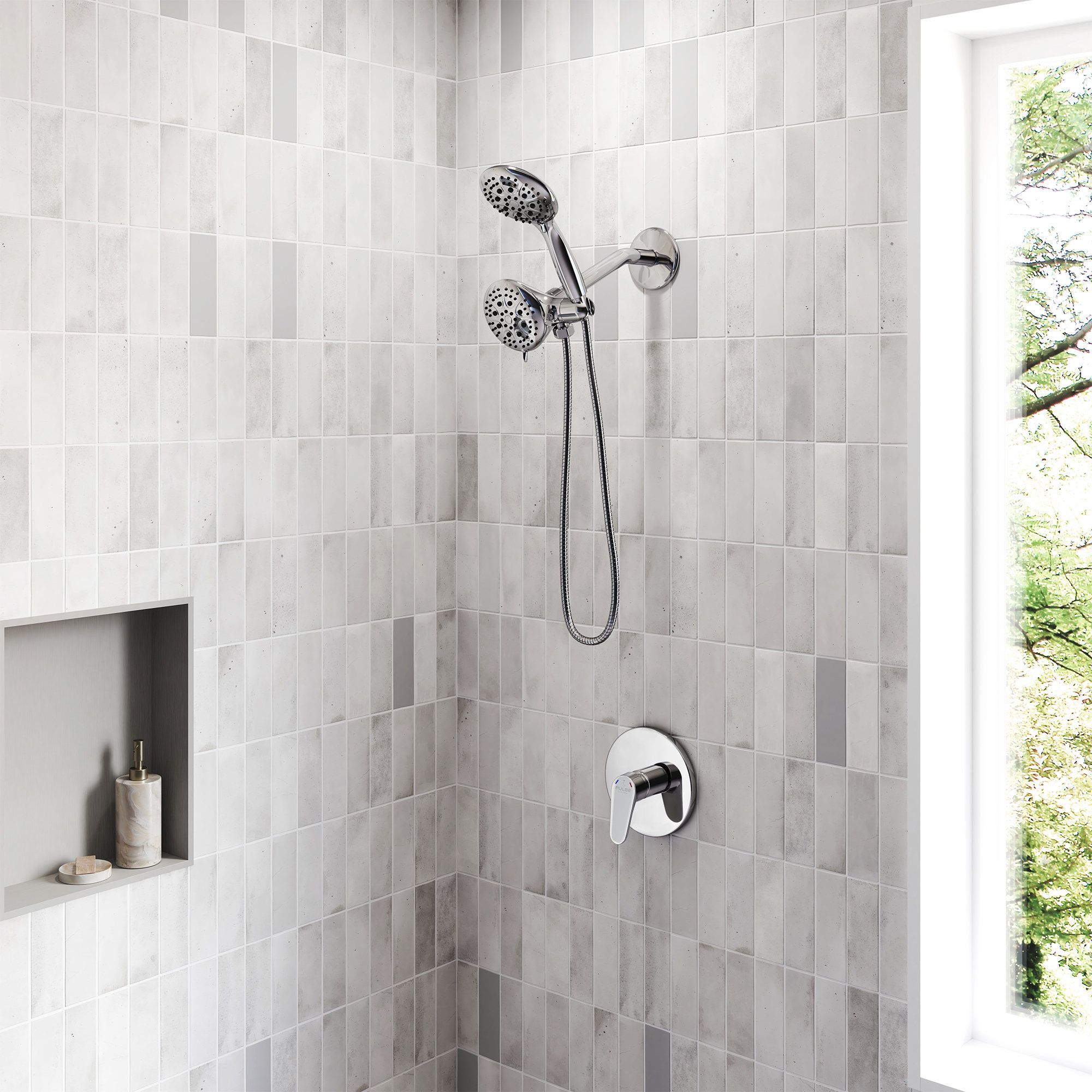 Pulse Showerspas Fusion 4.7-in Multi-function Showerhead and Multi ...