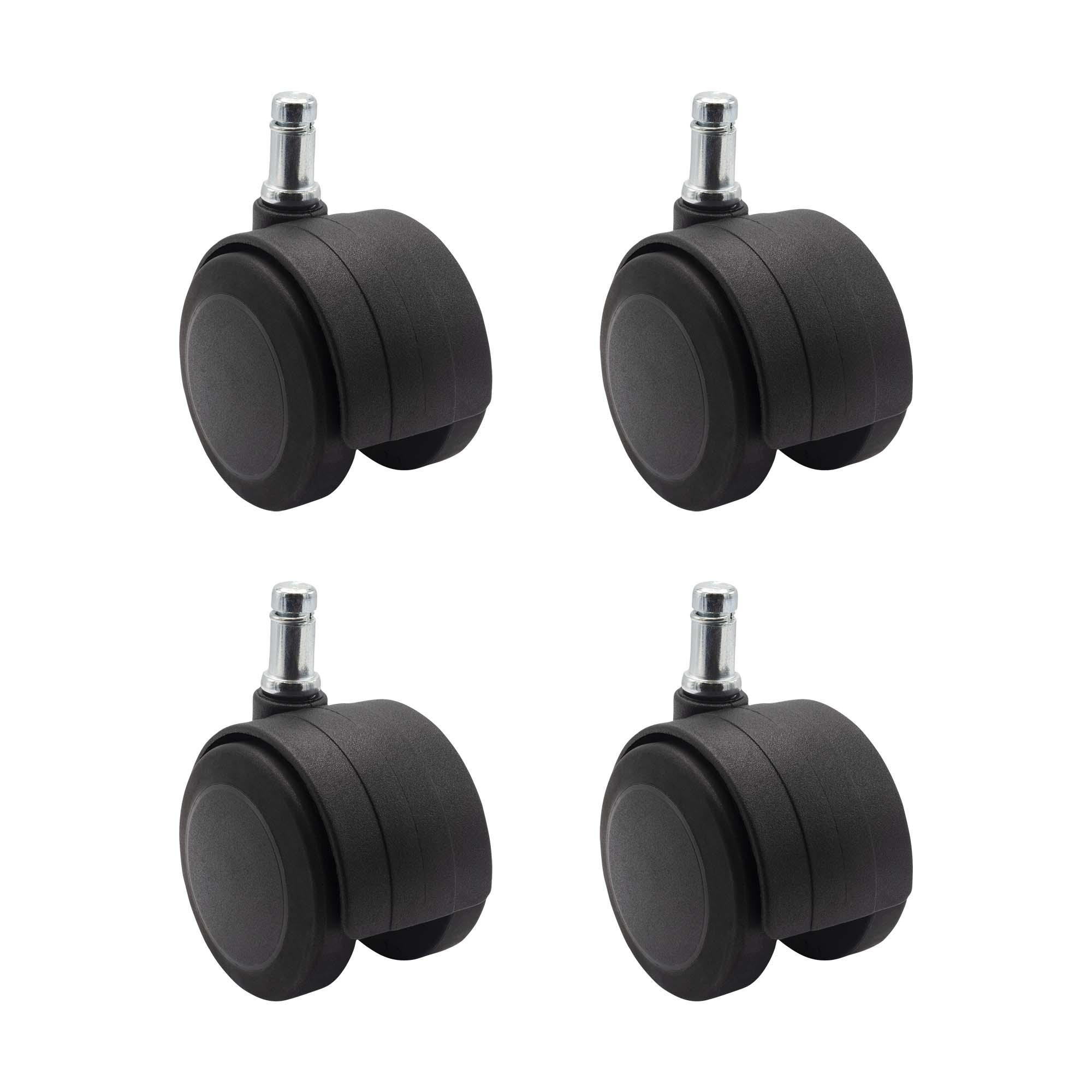 Outwater 2-3/8" Diameter Soft Tread Twinwheel 7/16 X 7/8 Friction Ring ...