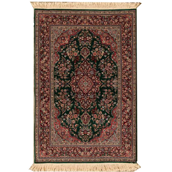 Bokara Rug Co., Inc. Hand-Knotted High-Quality Green and Wine Area Rug ...