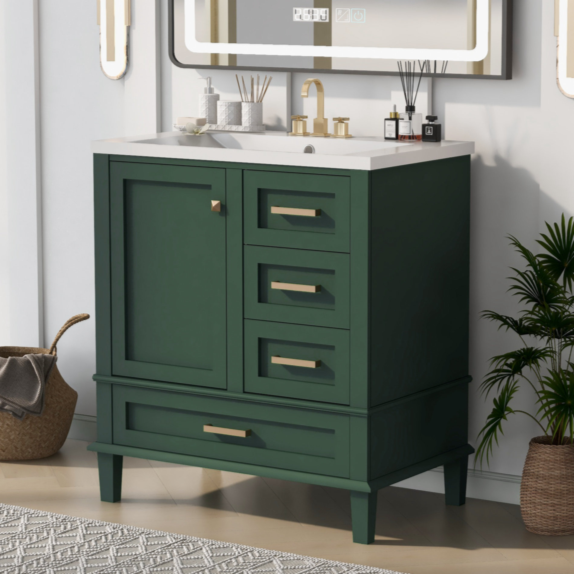 Winston Porter Moninger 30 Free Standing Single Bathroom Vanity With