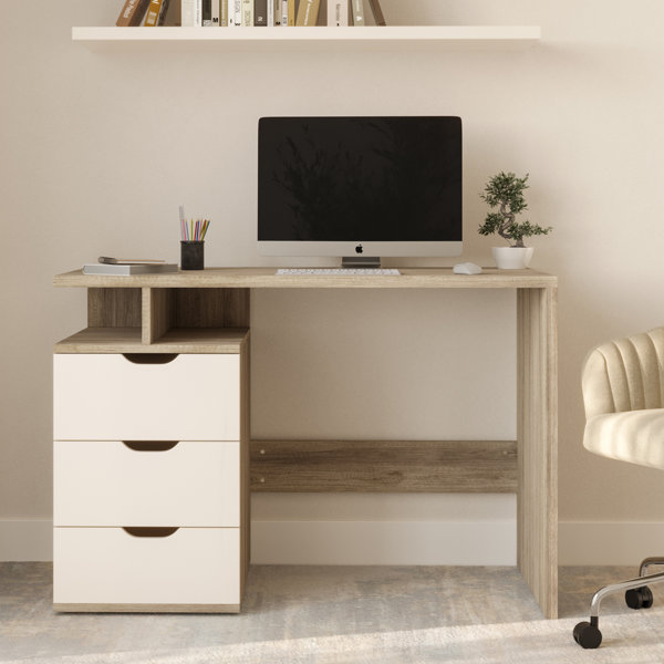 Wade Logan® Athenea Computer Desk - Contemporary Desk with Attached 3 ...