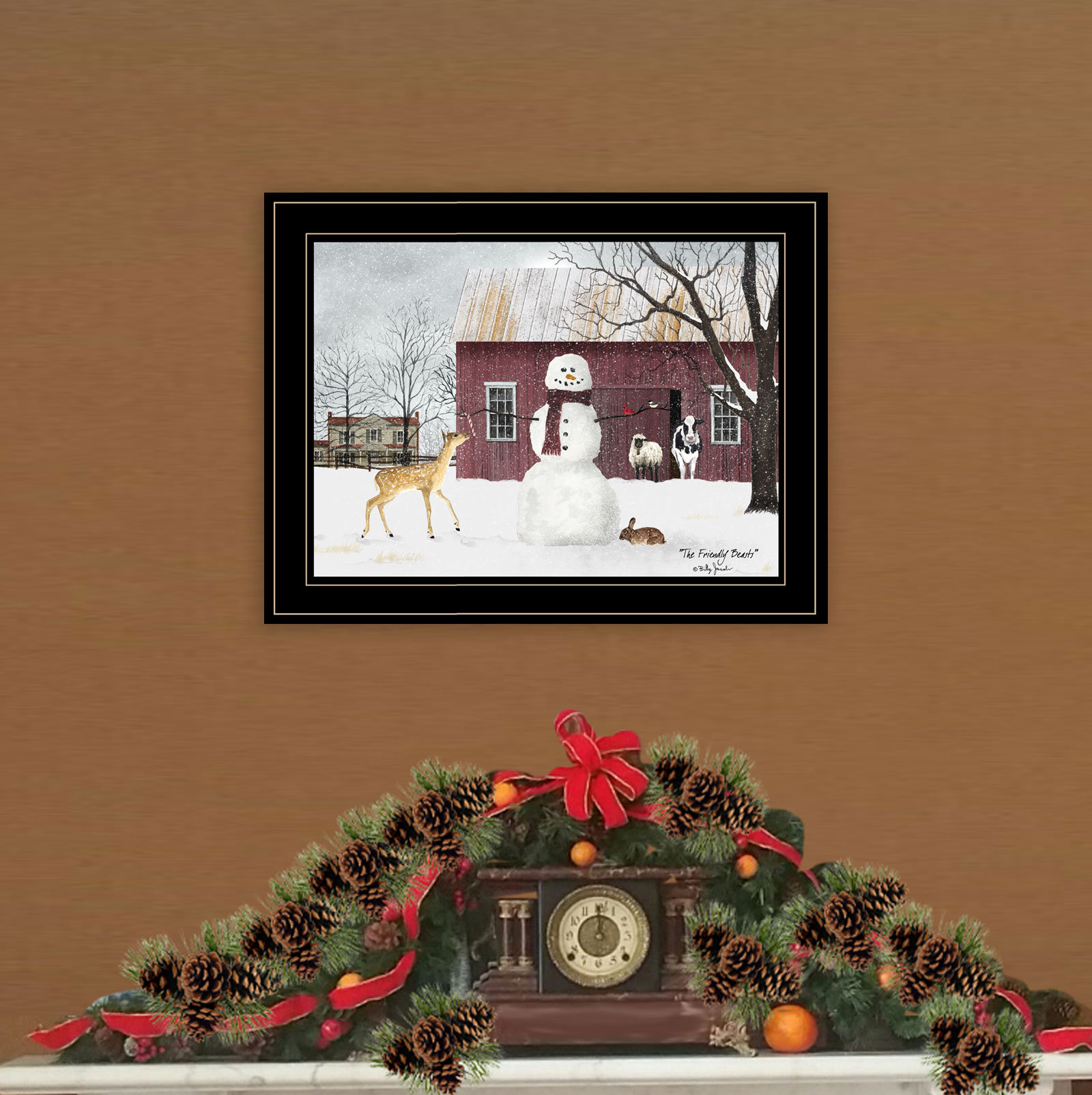 The Holiday Aisle® The Friendly Beasts Framed Wall Art for Living Room ...
