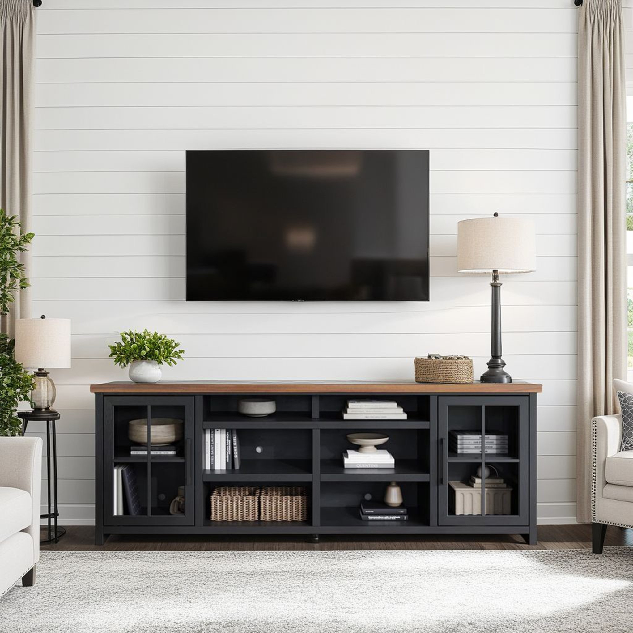 Laurel Foundry Modern Farmhouse Brixham 96 inch TV Stand Console for ...
