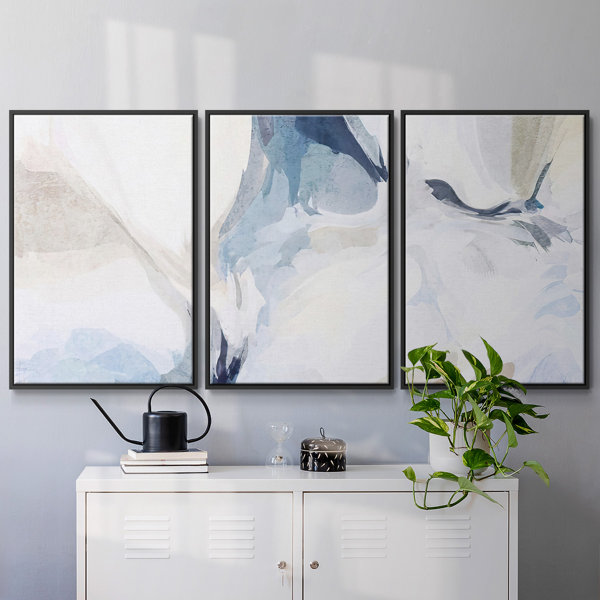 WexfordHome Fresh Air IV Framed On Canvas 3 Pieces Print | Wayfair