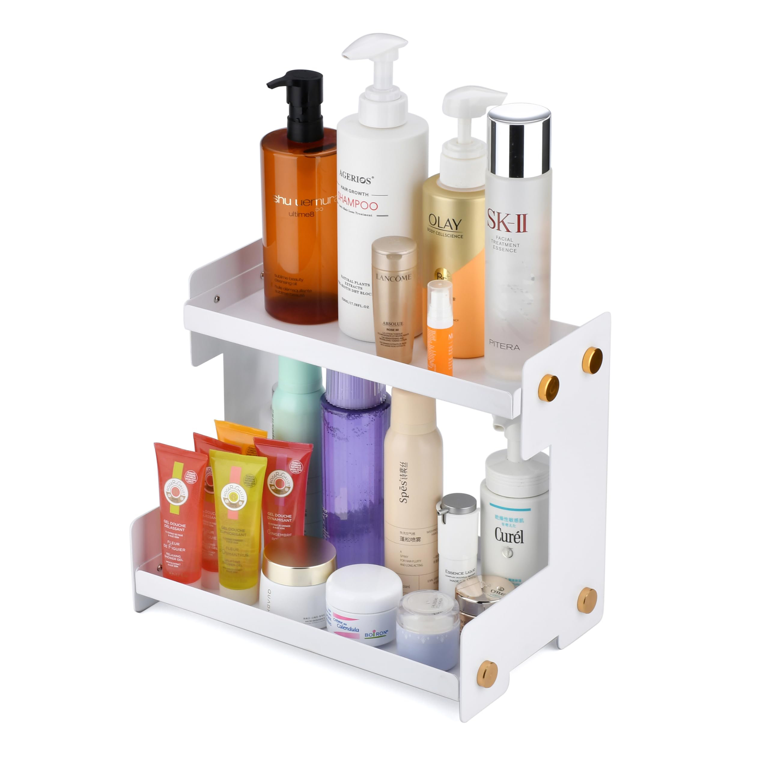 Hokku Designs 2 Tier Bathroom Countertop Storage Rack, SUS 304 ...
