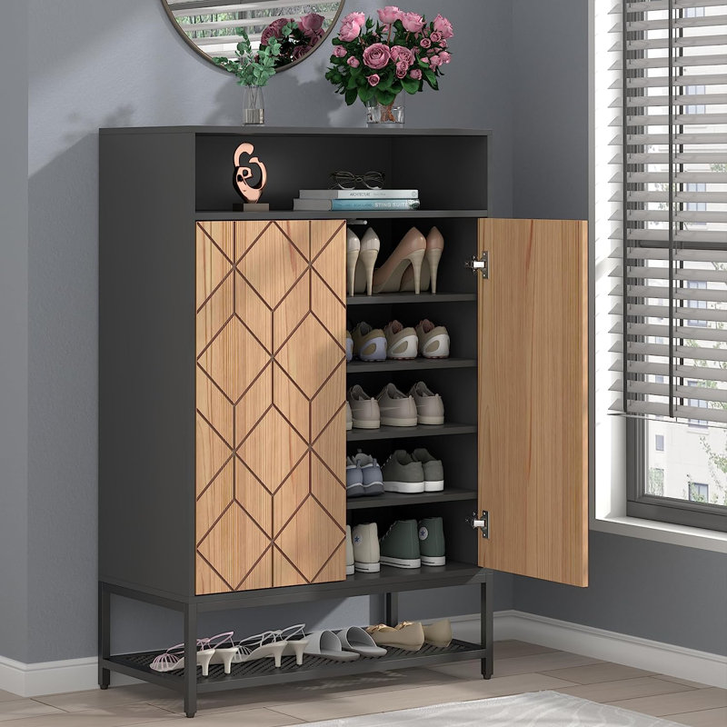 Corrigan Studio® Torell 24 Pair Shoe Storage Cabinet & Reviews | Wayfair