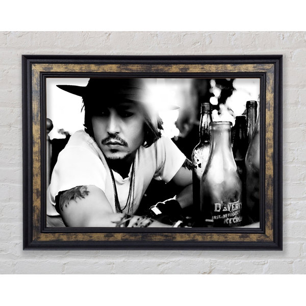 Bright Star Johnny Depp Hat B N W - Single Picture Frame Art Prints ...