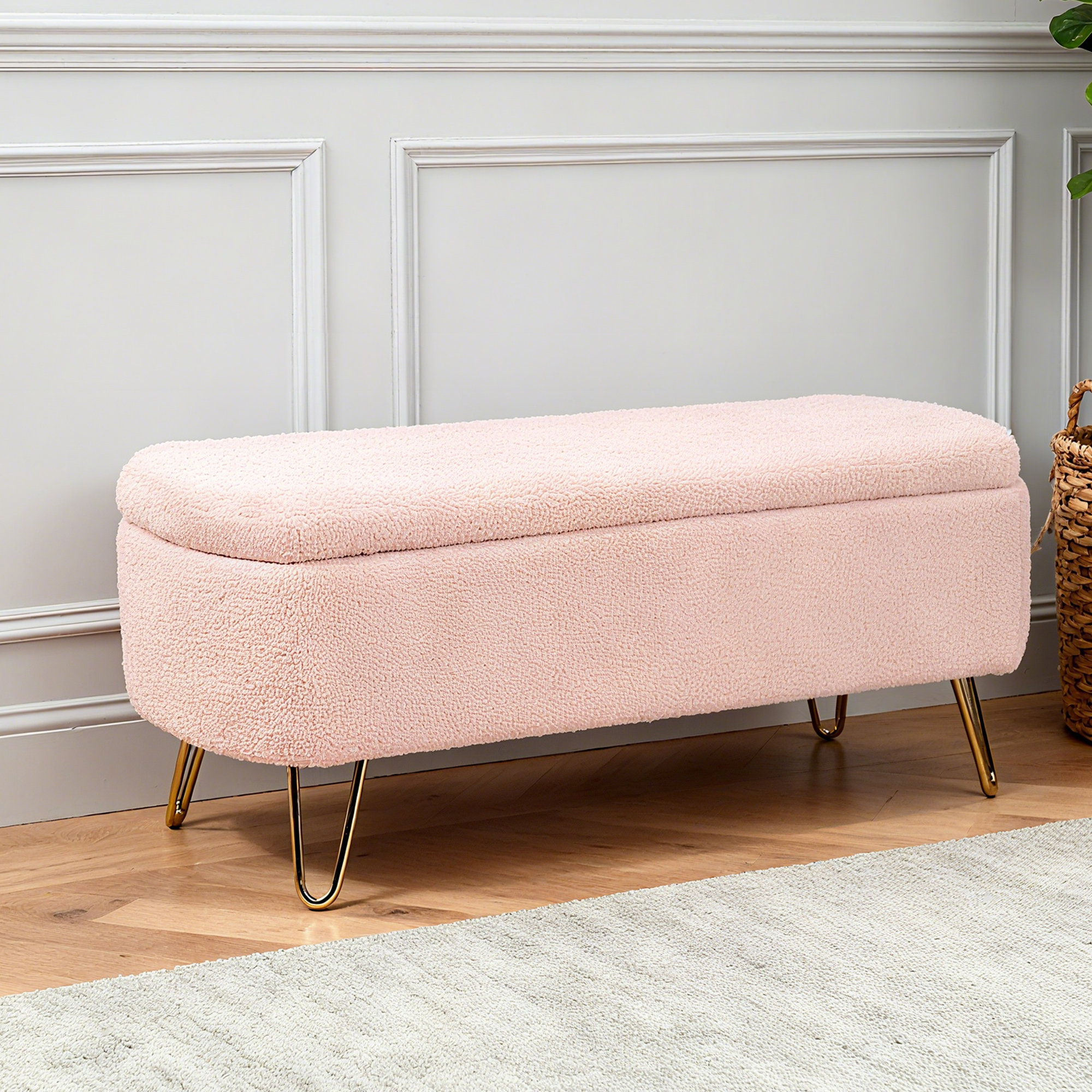 Mercer41 Padded Bench with Storage - Wayfair Canada