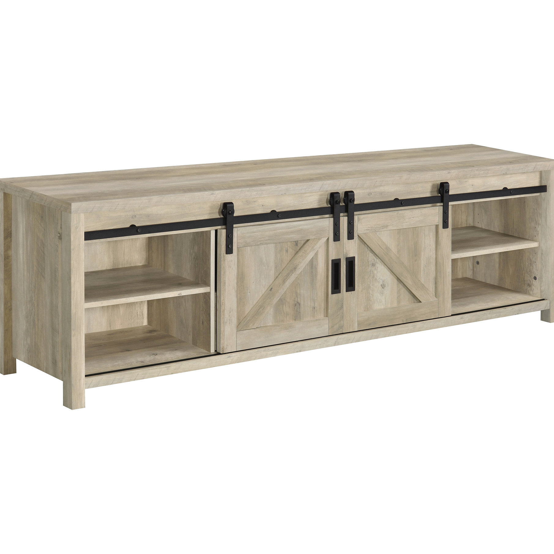 August Grove® Dark Pine Finish 2-Door Engineered Wood Tv Stand For 70 ...