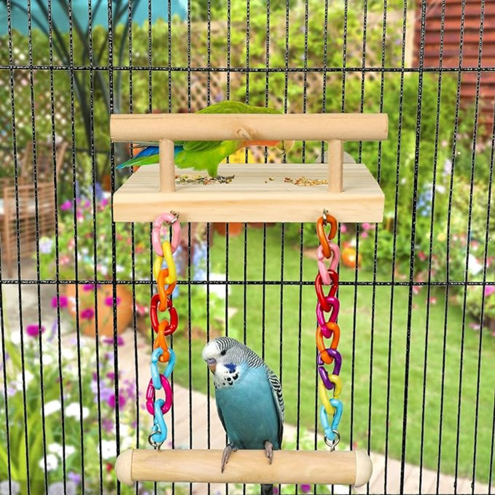 Cozy Oasis 5.9" Wood Bird Play Gym for Inside Cage | Wayfair