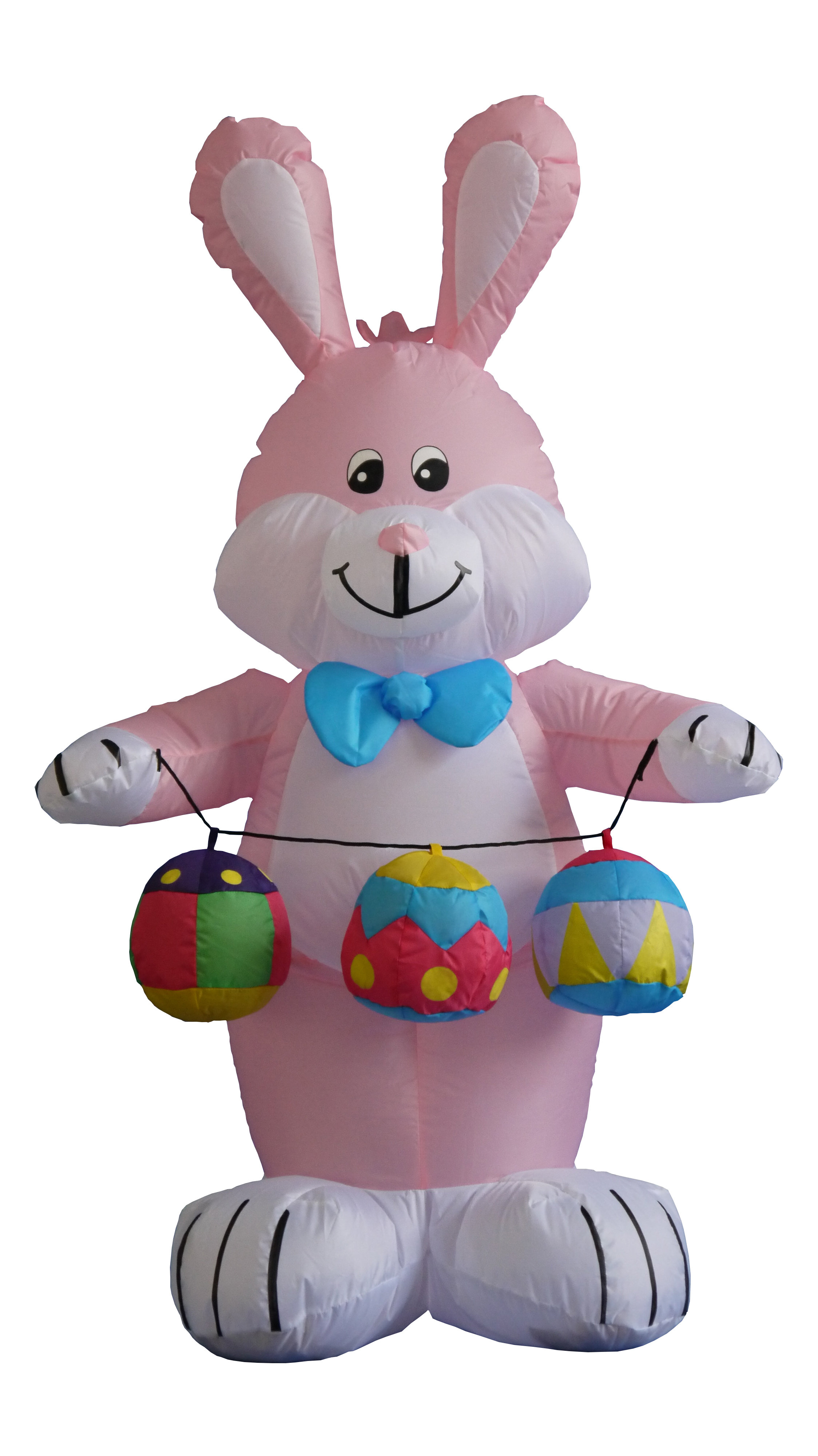 The Holiday Aisle® 4 Foot Tall Happy Easter Lighted Inflatable Bunny ...
