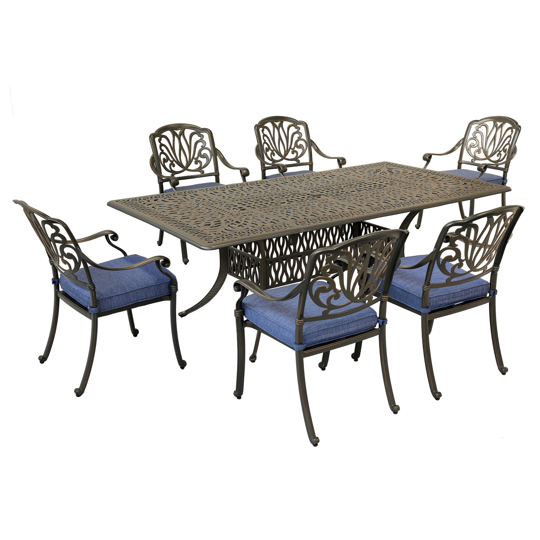 Canora Grey Rectangular 6 - Person 84.25" Long Dining Set | Wayfair