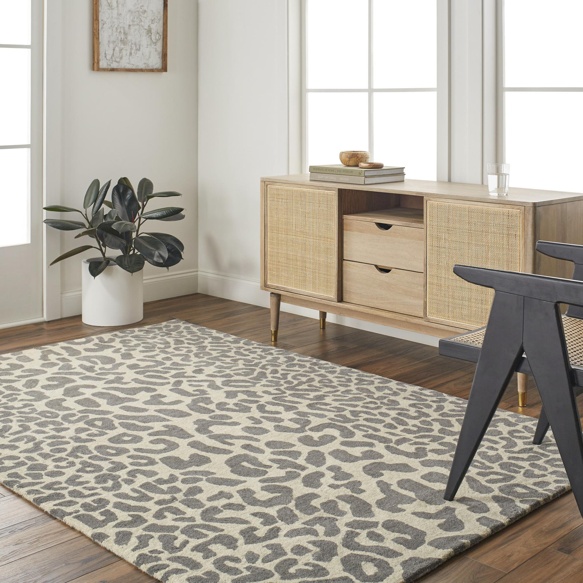 Wade Logan® Bauwine Hand Tufted Wool Animal Print Rug & Reviews | Wayfair