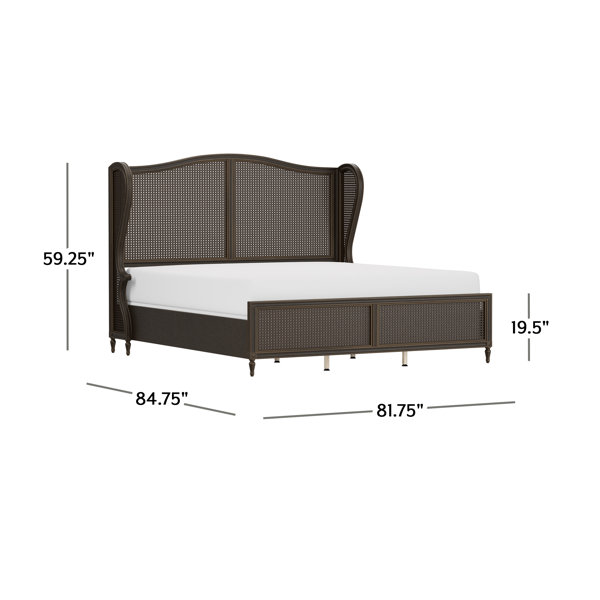 Birch Lane™ Gia Cane Wingback Bed & Reviews | Wayfair