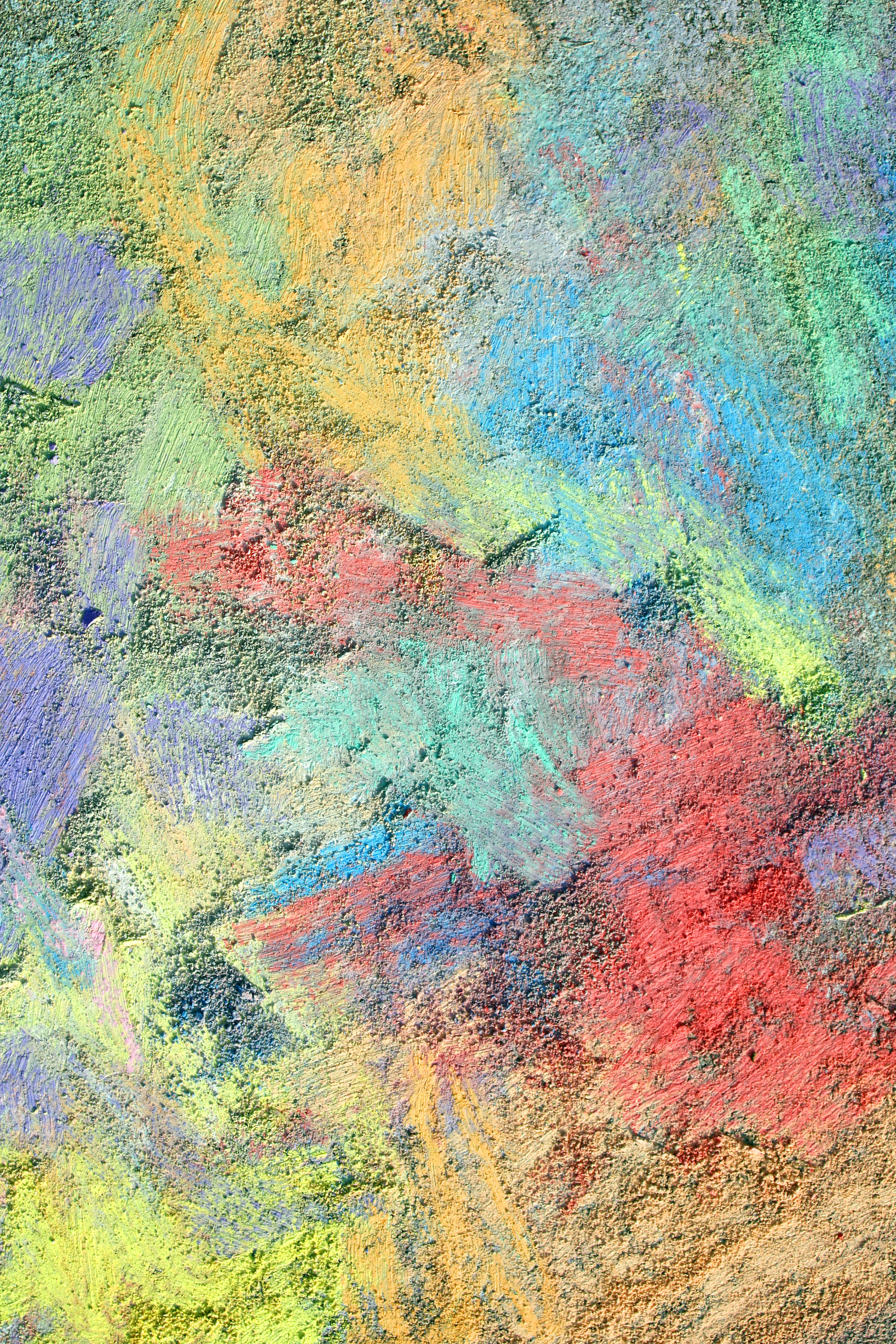 Wrought Studio Fiachra Colorful Textured Chalk On Canvas by ...
