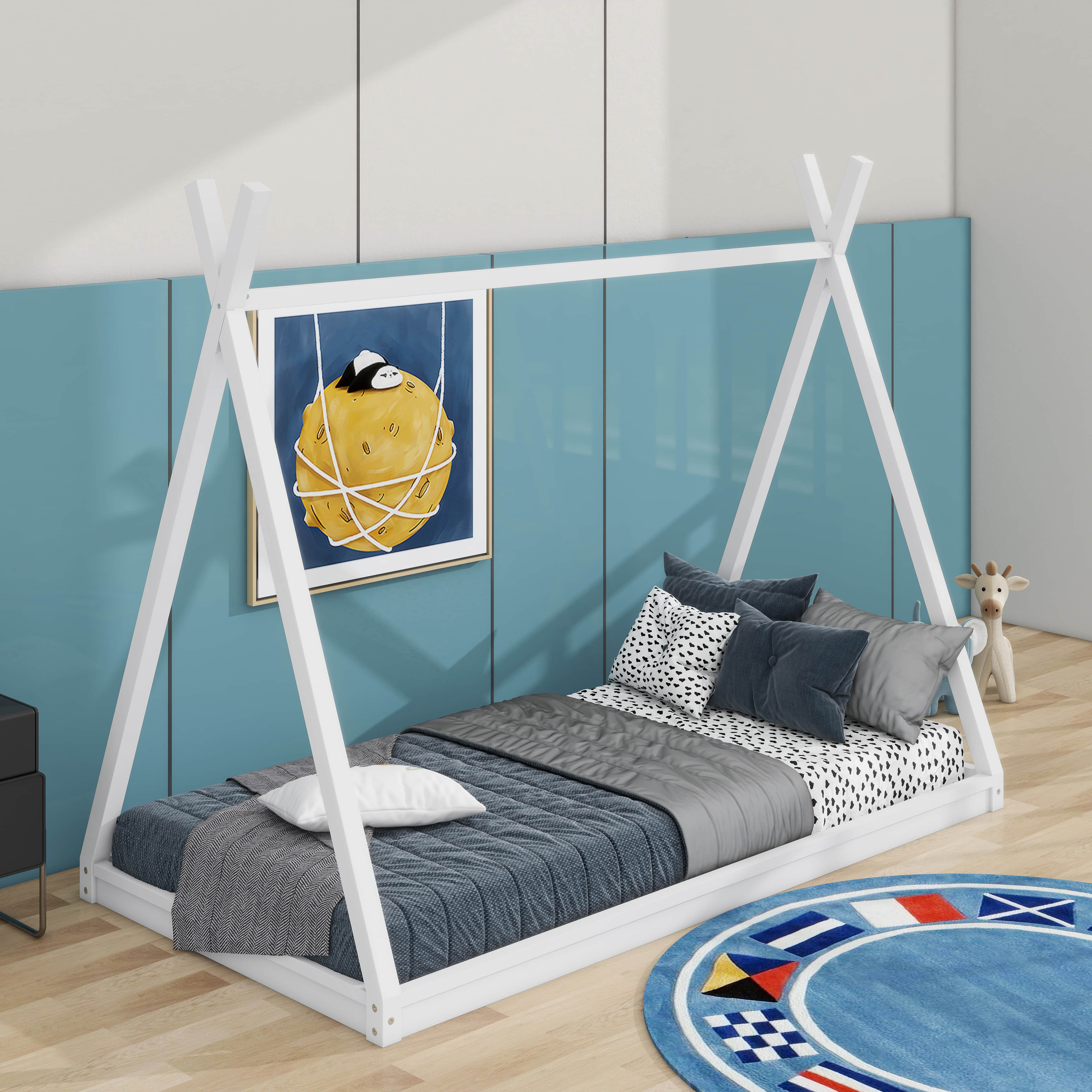 Redwood Rover Wood Twin Size Tent Bed For Kids | Wayfair