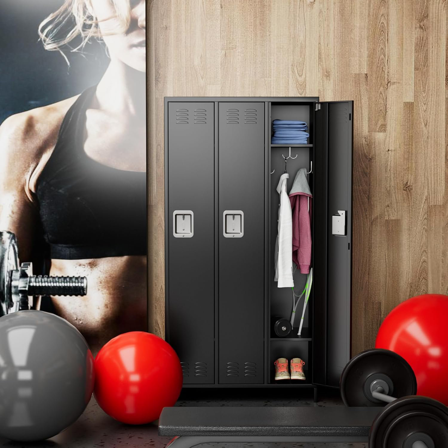 GangMei Metal Lockers For Employees School Office Gym Home Lockers ...