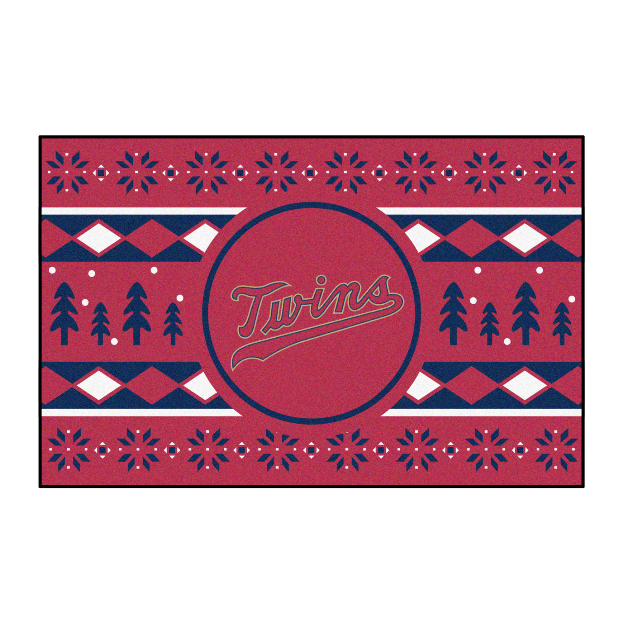 FANMATS Minnesota Twins_Minnesota Twins Holiday Sweater Starter Mat ...