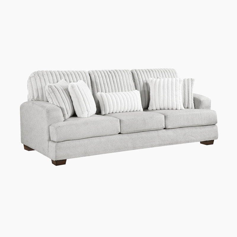 Latitude Run® Seavey Track Arms Textured Microfiber 2-Piece Living Room ...