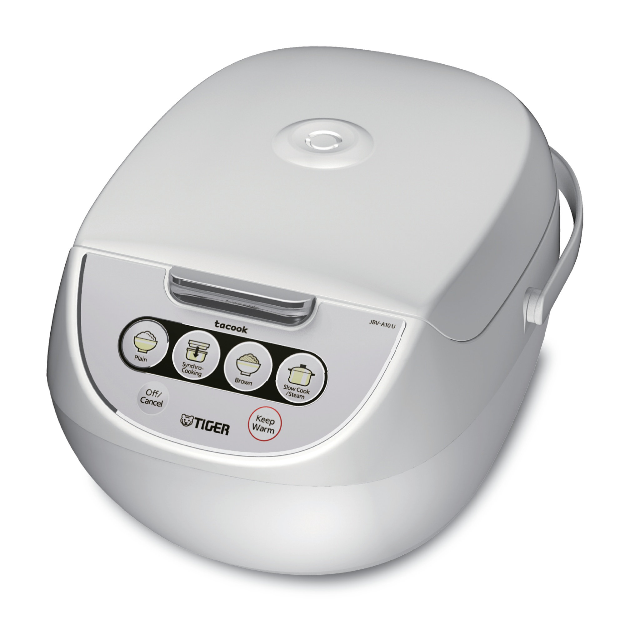 Tiger Micom Rice Cooker with Food Steamer and Slow Cooker, White ...