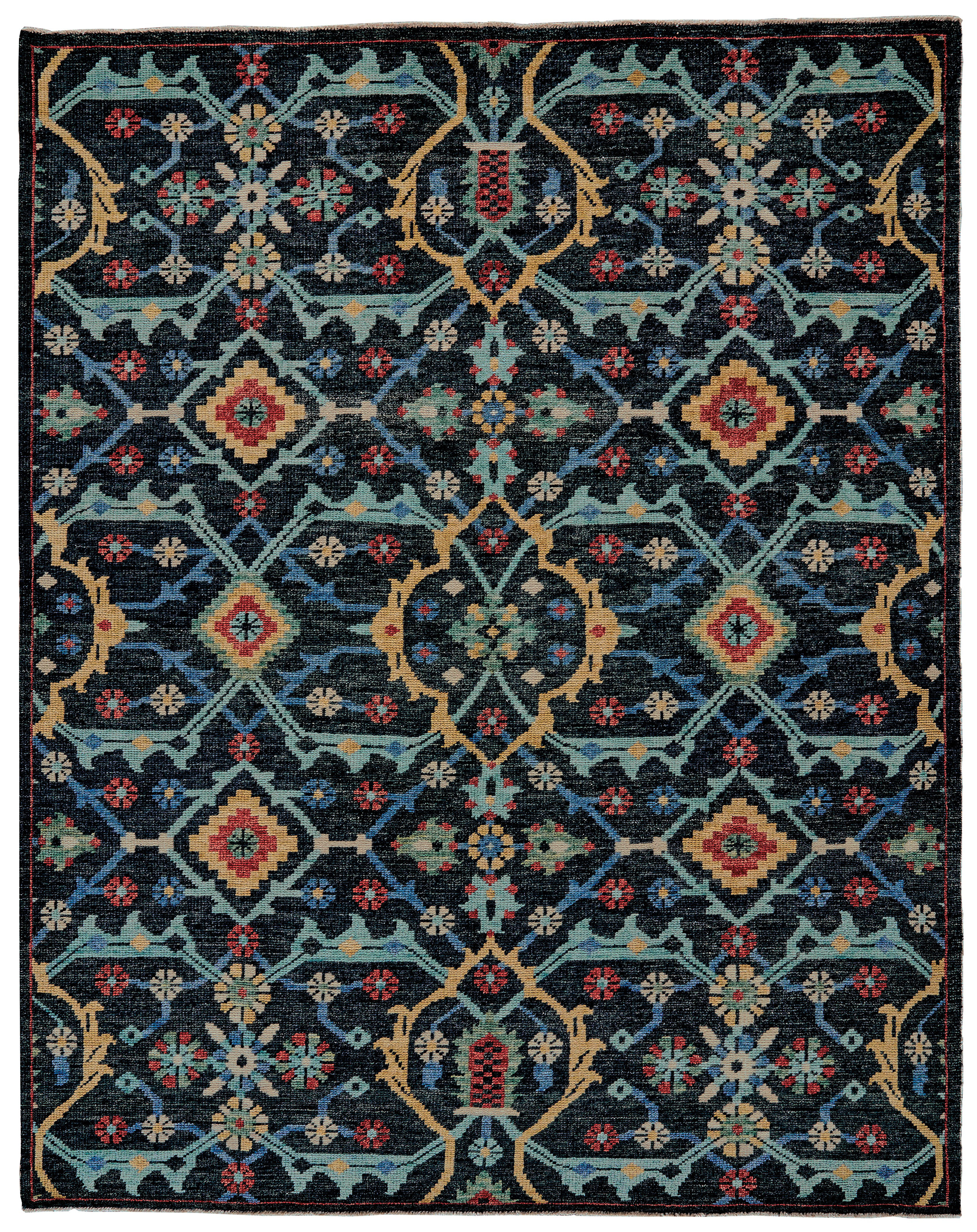 Feizy Rugs Pinecrest Classic Geometric Blue/Yellow/Red Area Rug | Perigold