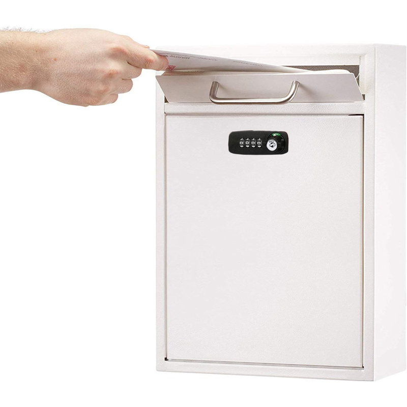 FONMEN Secure Wall Mounted Steel Drop Box | Wayfair