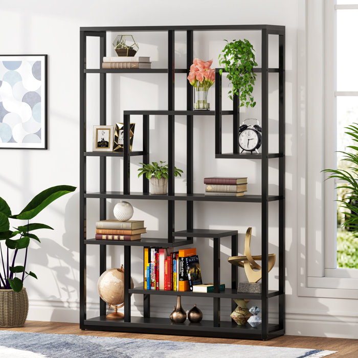 Latitude Run® Bookshelf Storage Rack With Open Shelves For Home, Living ...