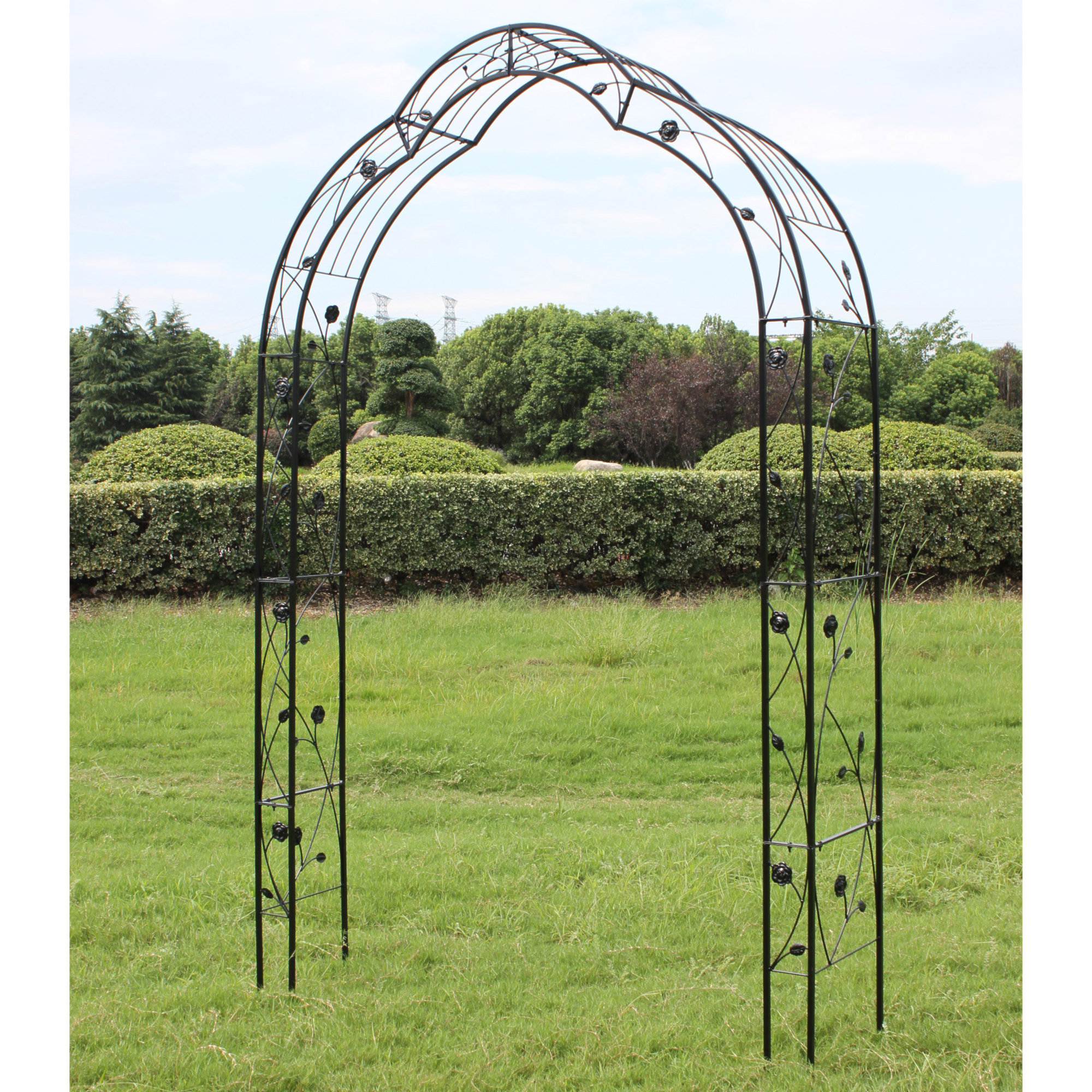Astoria Grand Metal Garden Arch Assemble Freely With 8 Styles Garden Arbor Trellis Climbing ...
