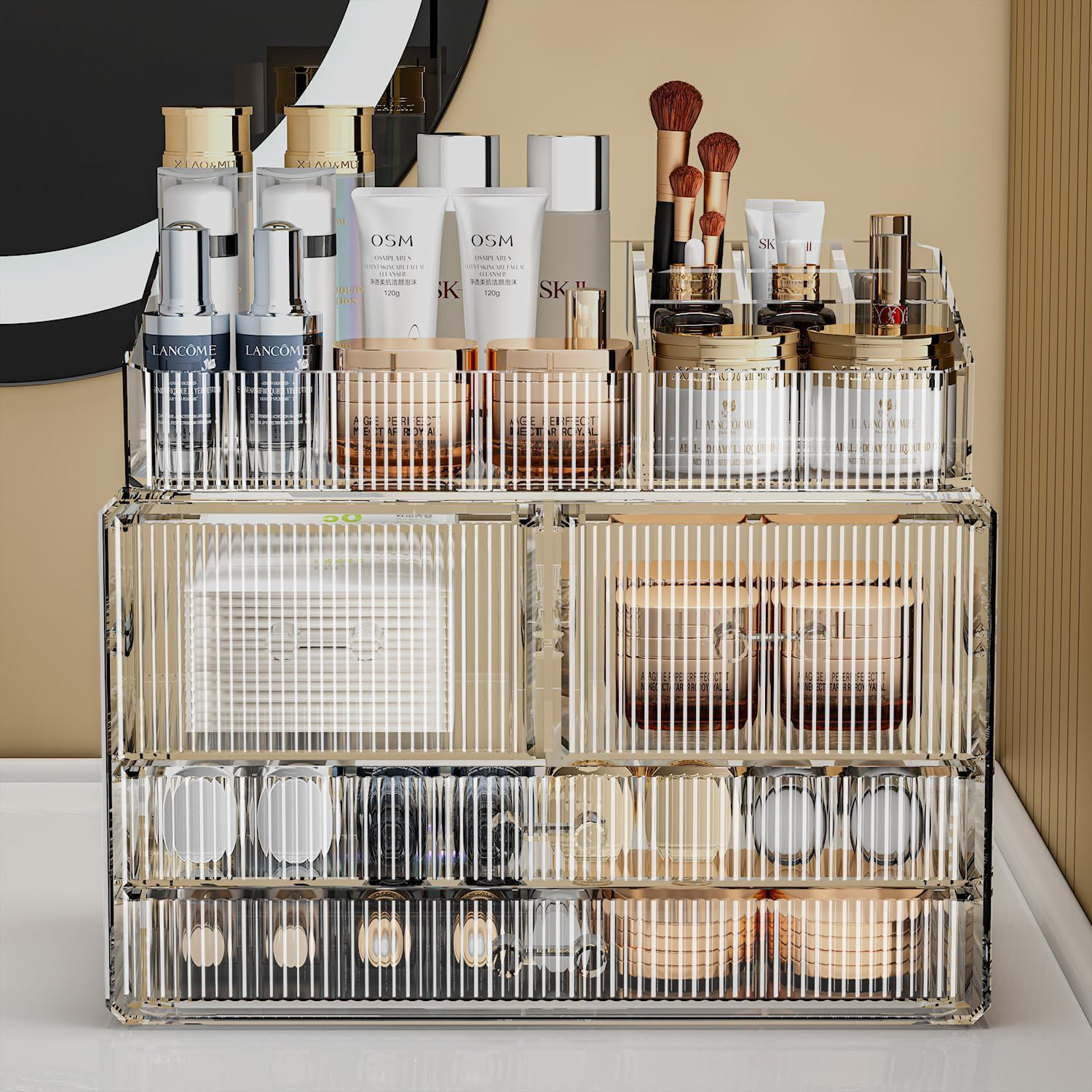 Orren Ellis Cosmetic Display Cases And Jewelry Storage Boxes, Clear ...