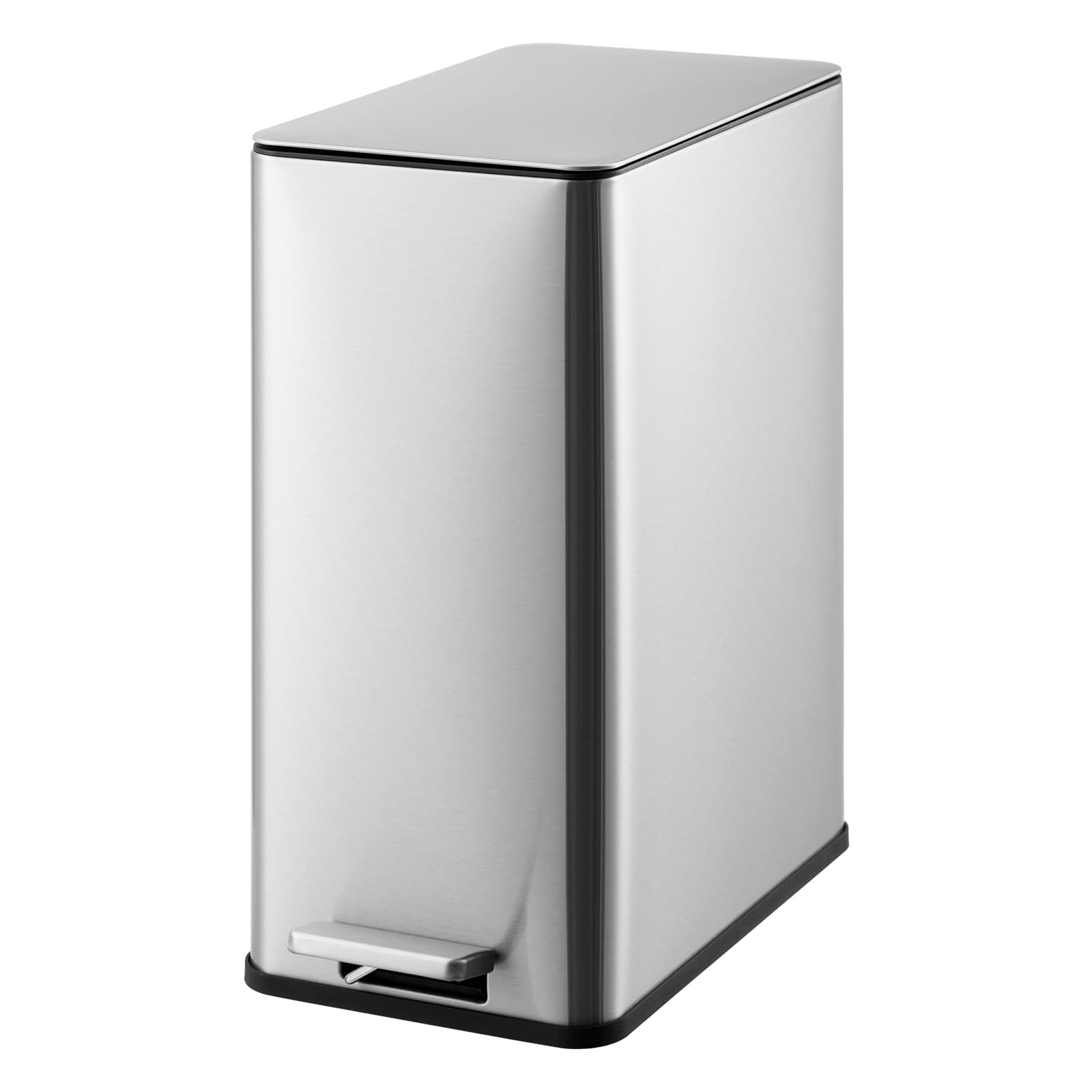 gaomon 4 Gallon Step Trash Can, 15 Liter Stainless Steel Rubbish Bin ...