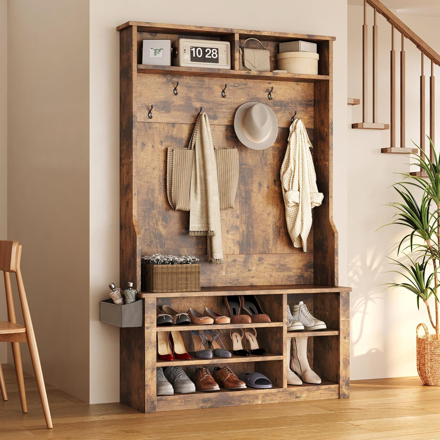 Millwood Pines Entryway Hall Tree with Bench and Storage, 3-in-1 Hall ...