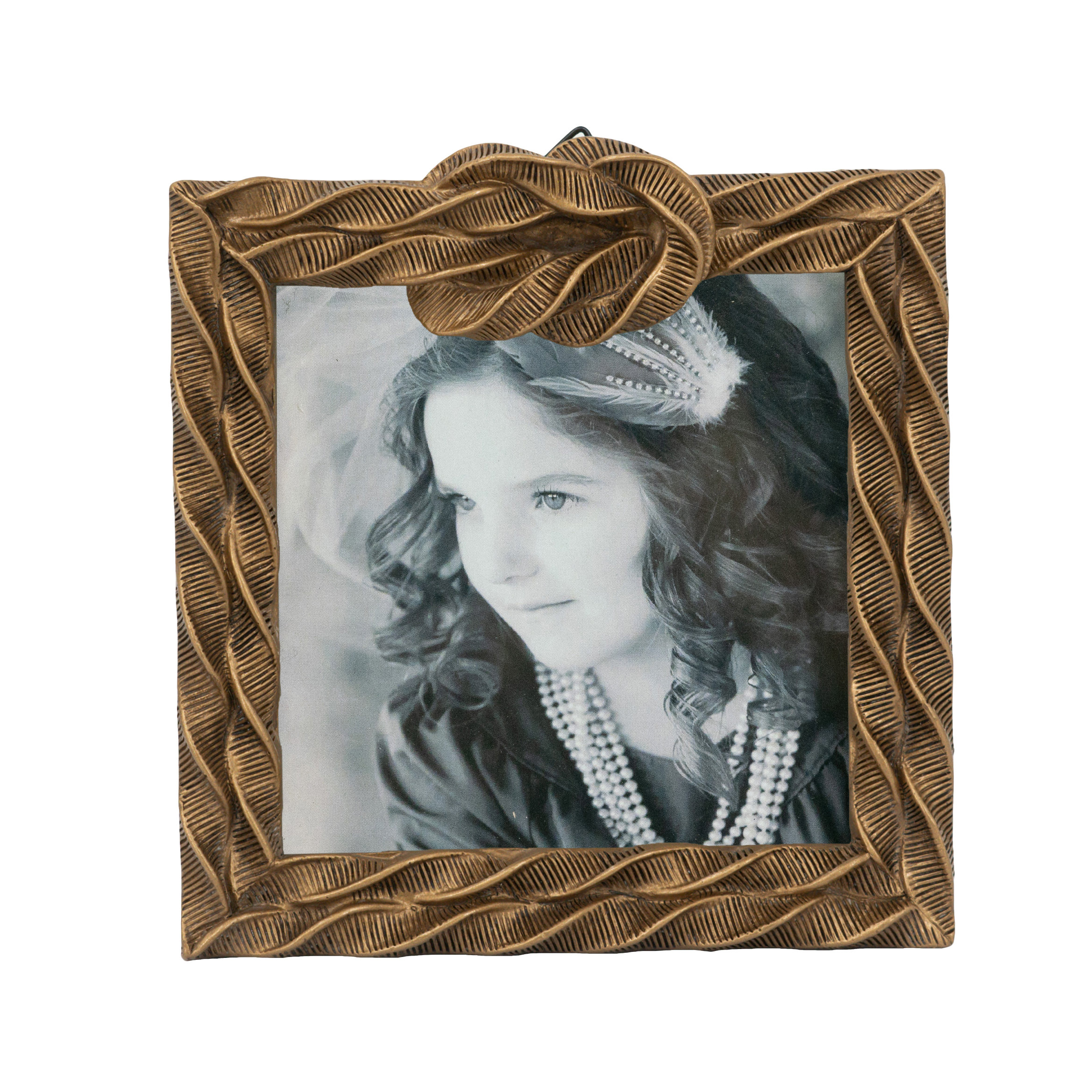 House of Hampton® Bronze Rope Knot Photo Frame With Opening | Wayfair
