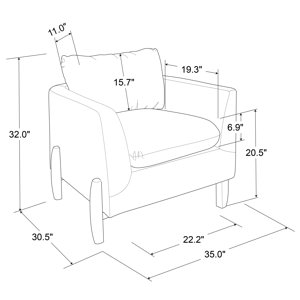 Lifestyle Solutions Vestin 35.5'' Sherpa Fabric Accent Chair | Wayfair