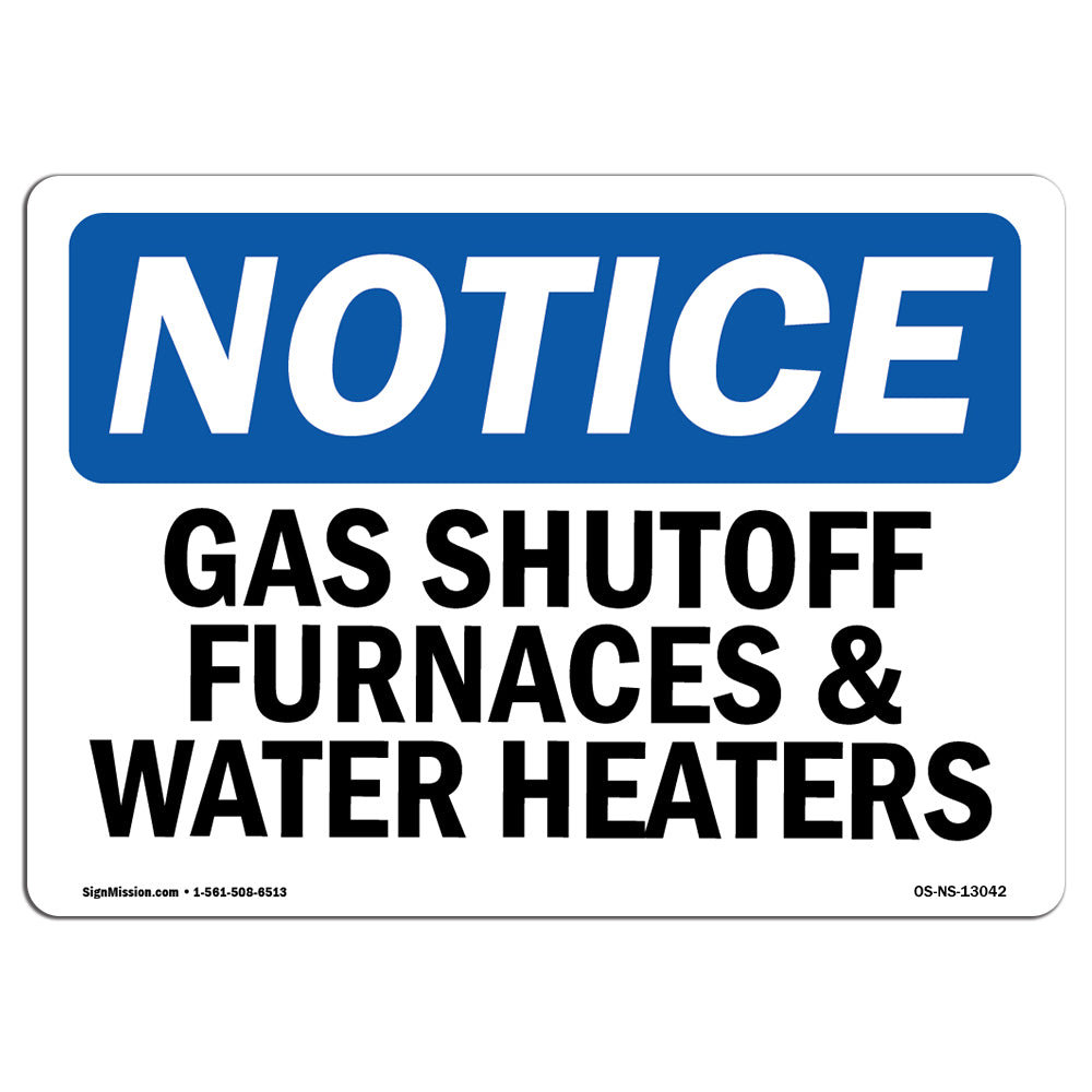 SignMission Gas Shutoff Furnaces and Water Heaters Sign | Wayfair