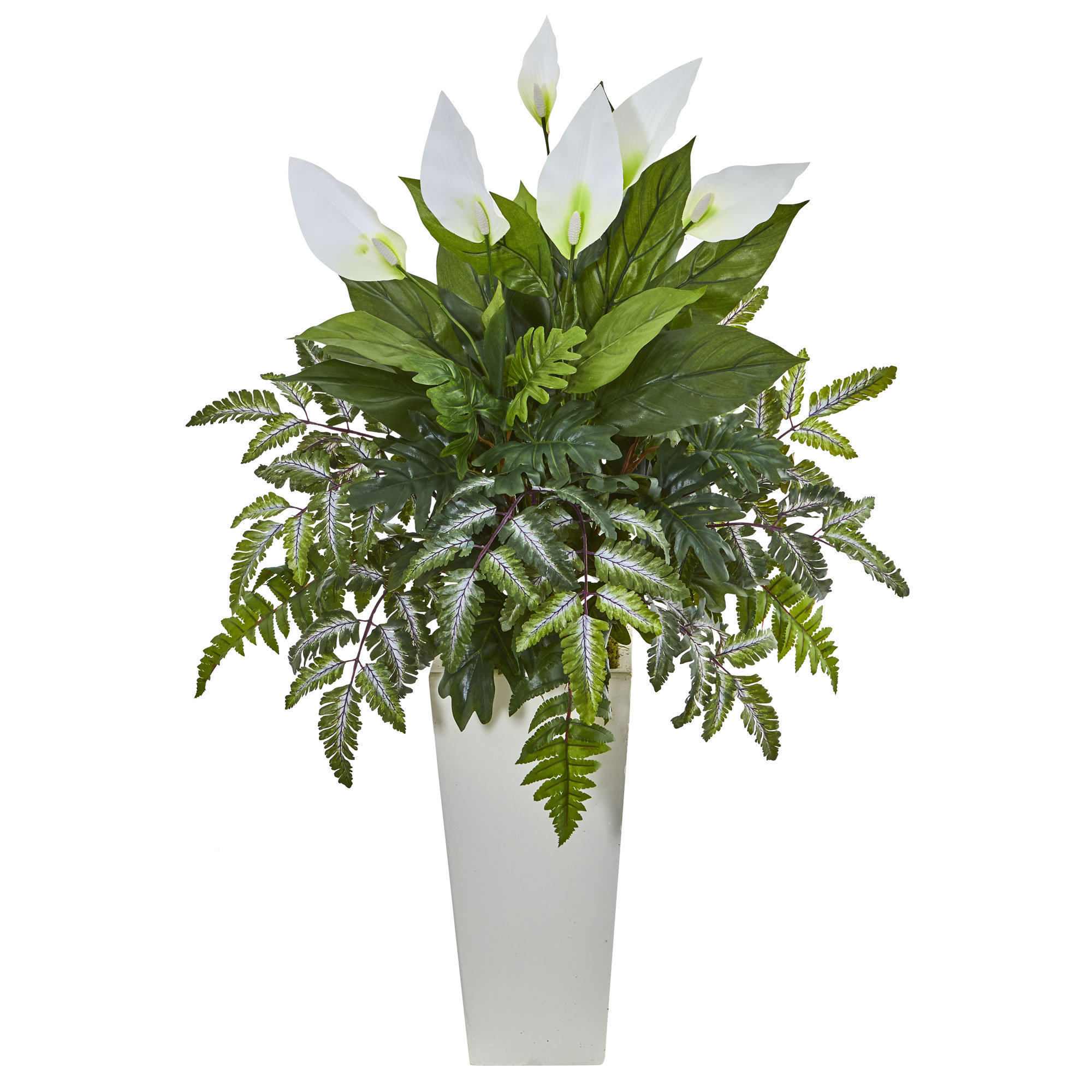 Bayou Breeze 20.75" Spathiphyllum Foliage Plant in Planter & Reviews ...