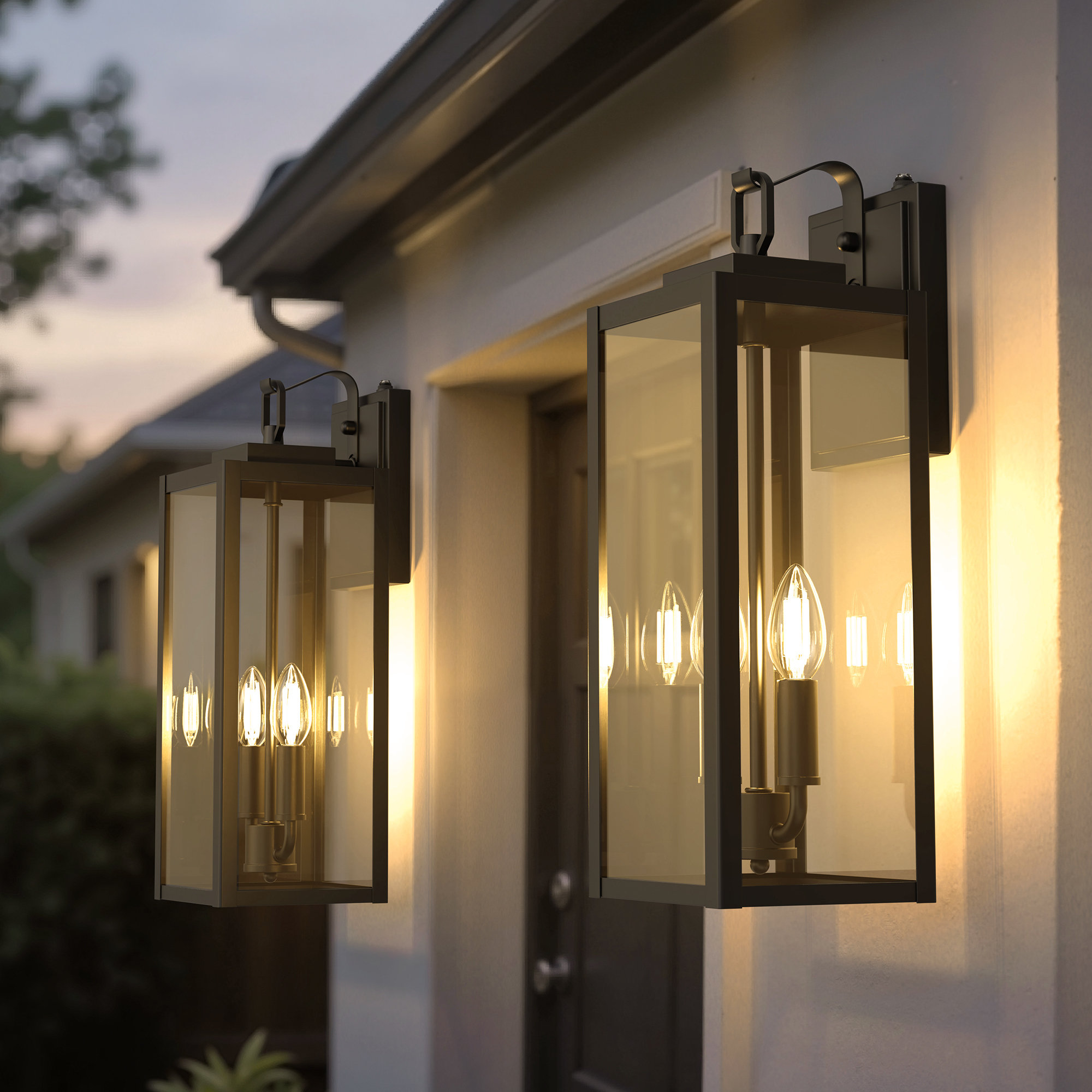 17 Stories 18'' Outdoor Latern Wall Light | Wayfair