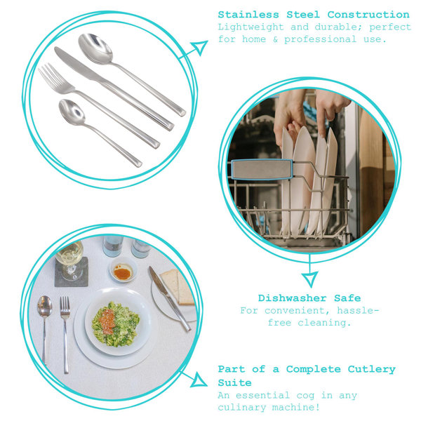 Argon Tableware 24 Piece Stainless Steel Cutlery Set , Service for 6 ...