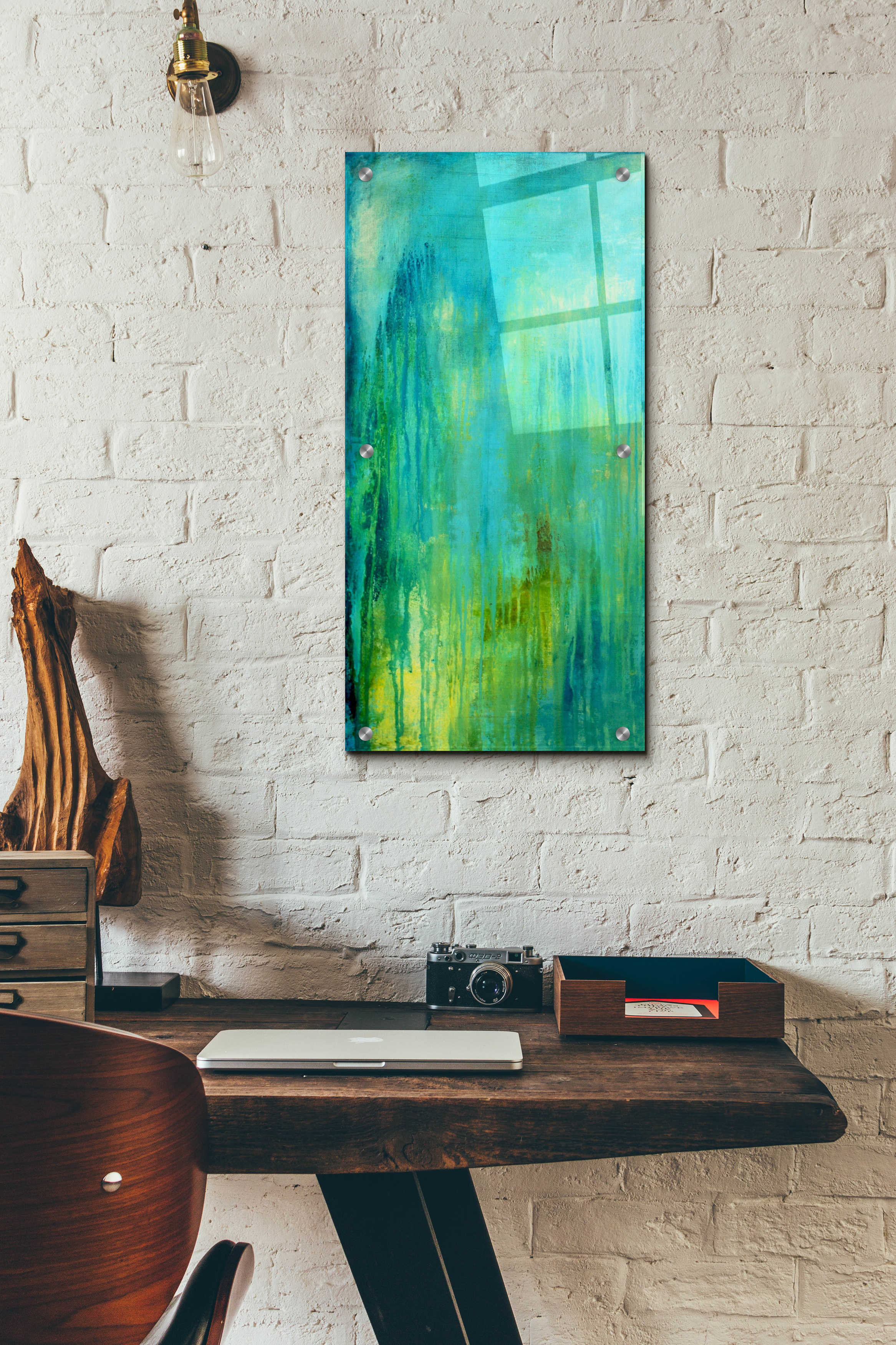 Ivy Bronx Blue Mountain Rain I by Erin Ashley - Unframed Painting | Wayfair