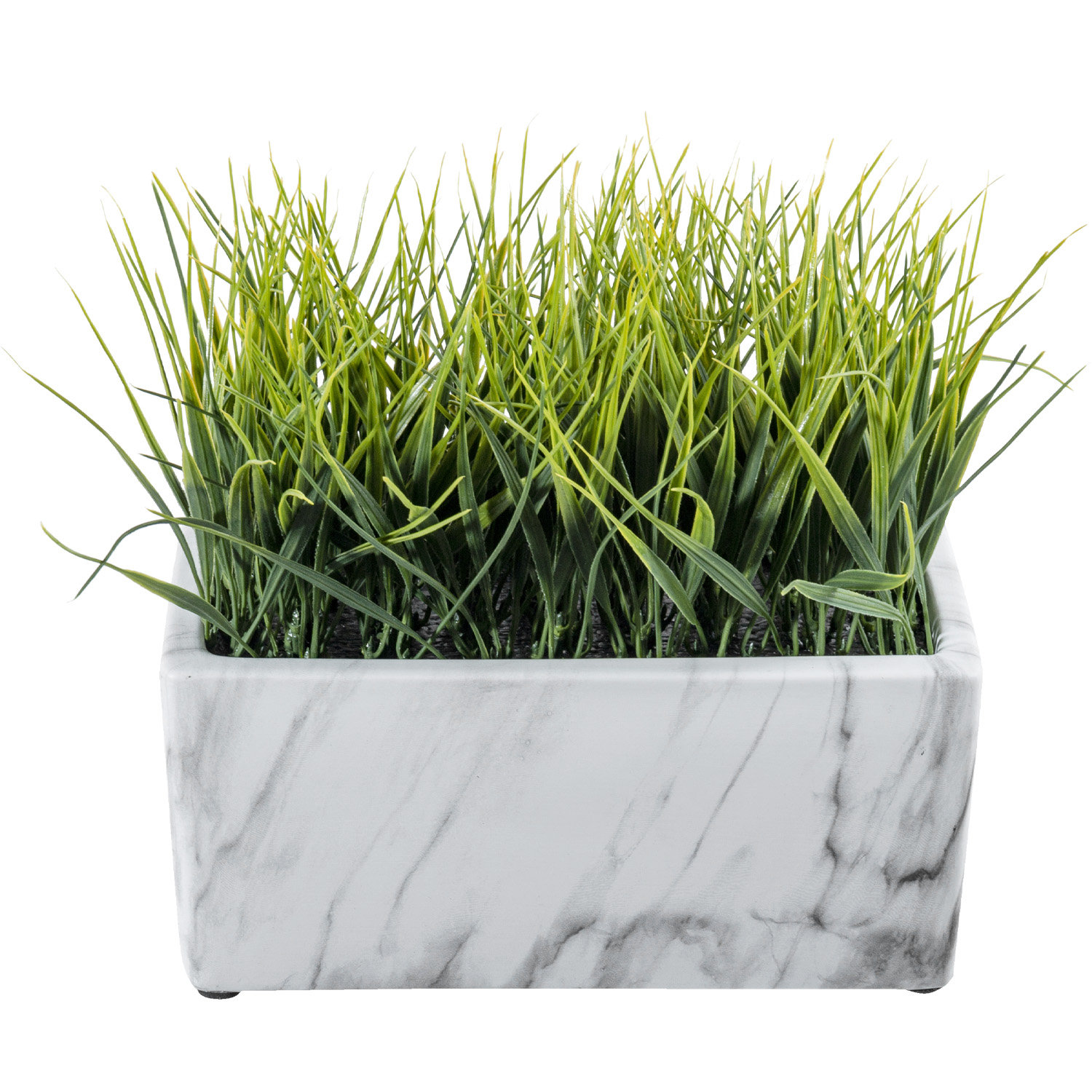 Primrue Fake Artificial Grass Greenery Plants In Planter Pot - Wayfair ...