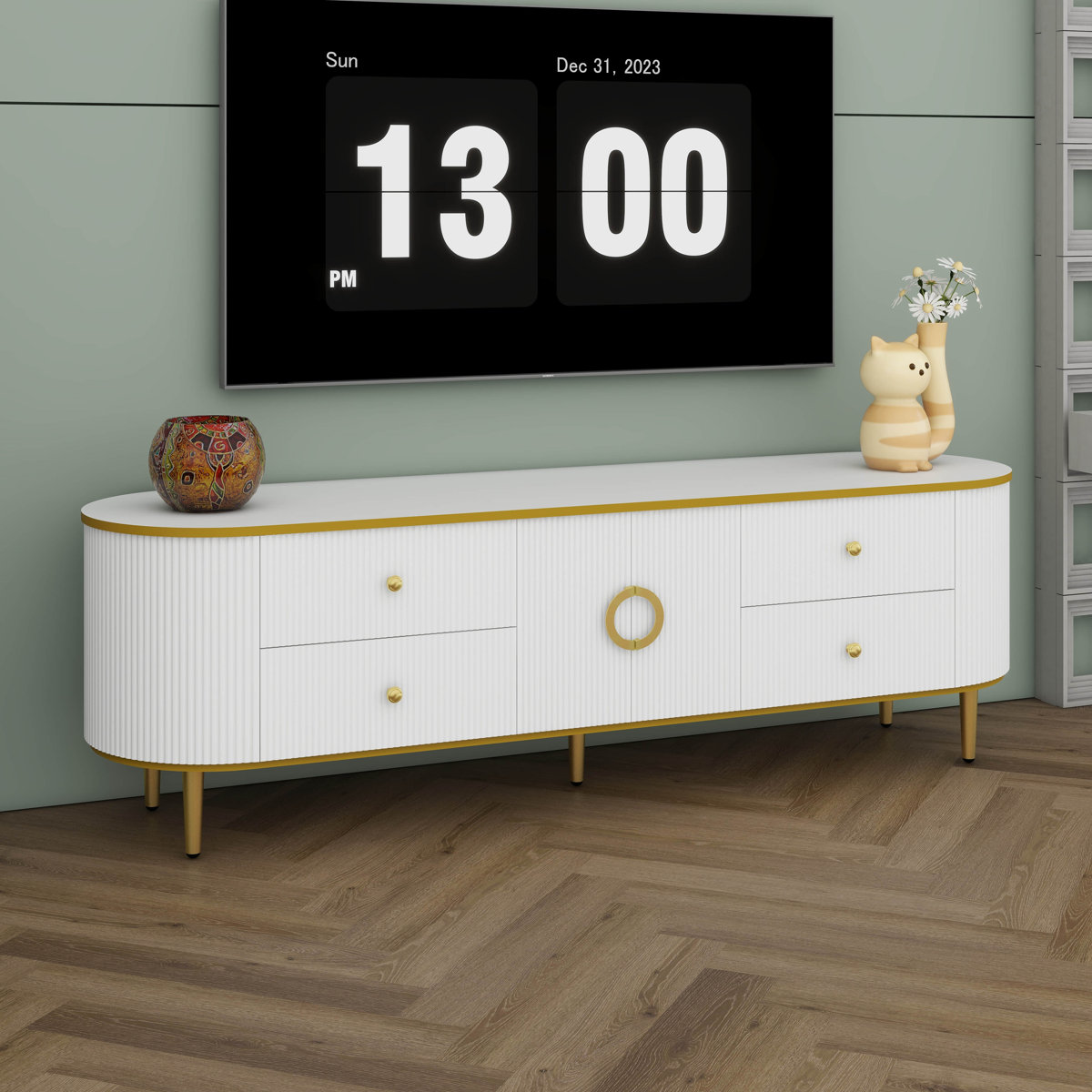 Latitude Run® TV Stand For Tvs Up To 80 Inches, Entertainment Center ...