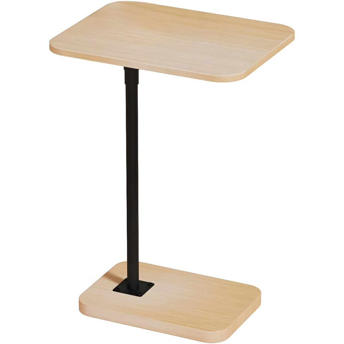 Latitude Run® Adjustable Height Swivel Side Table With Wood Top - 360 ...