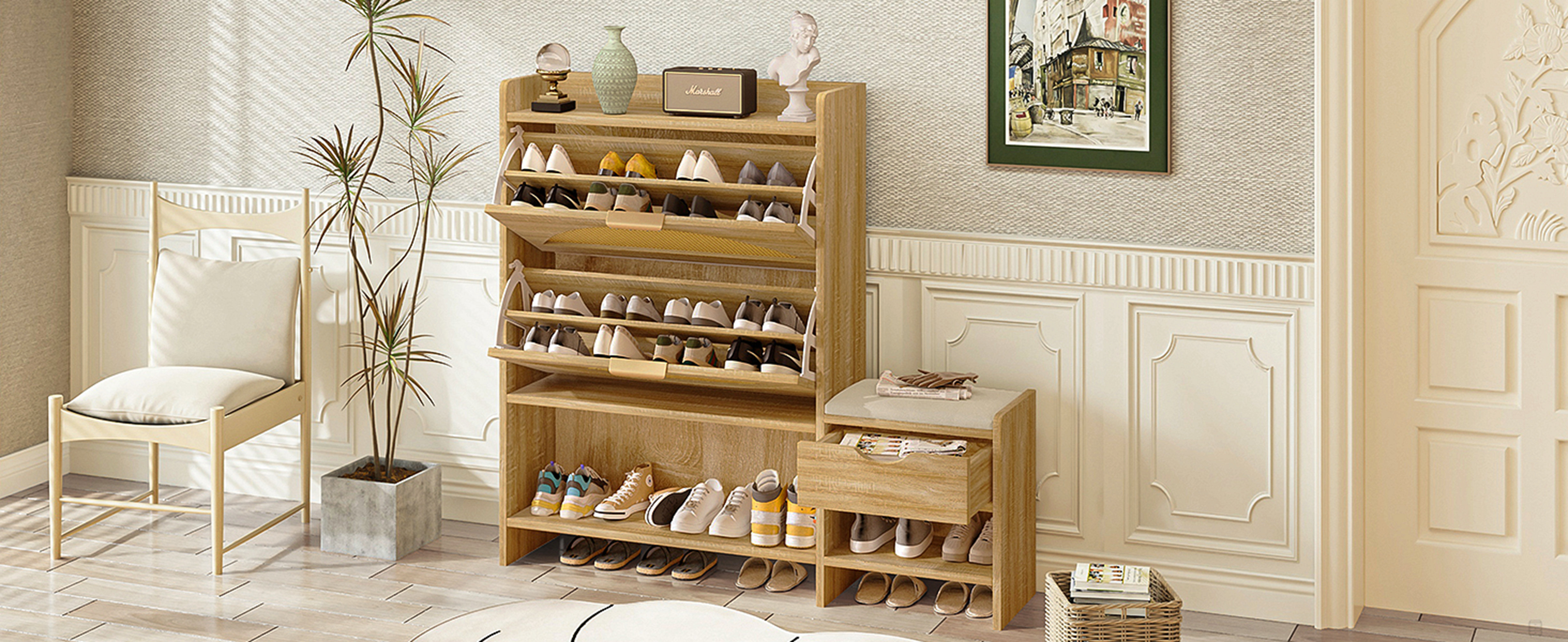 Bayou Breeze The Modern Minimalist MDF Shoe Cabinet, Suitable For A ...