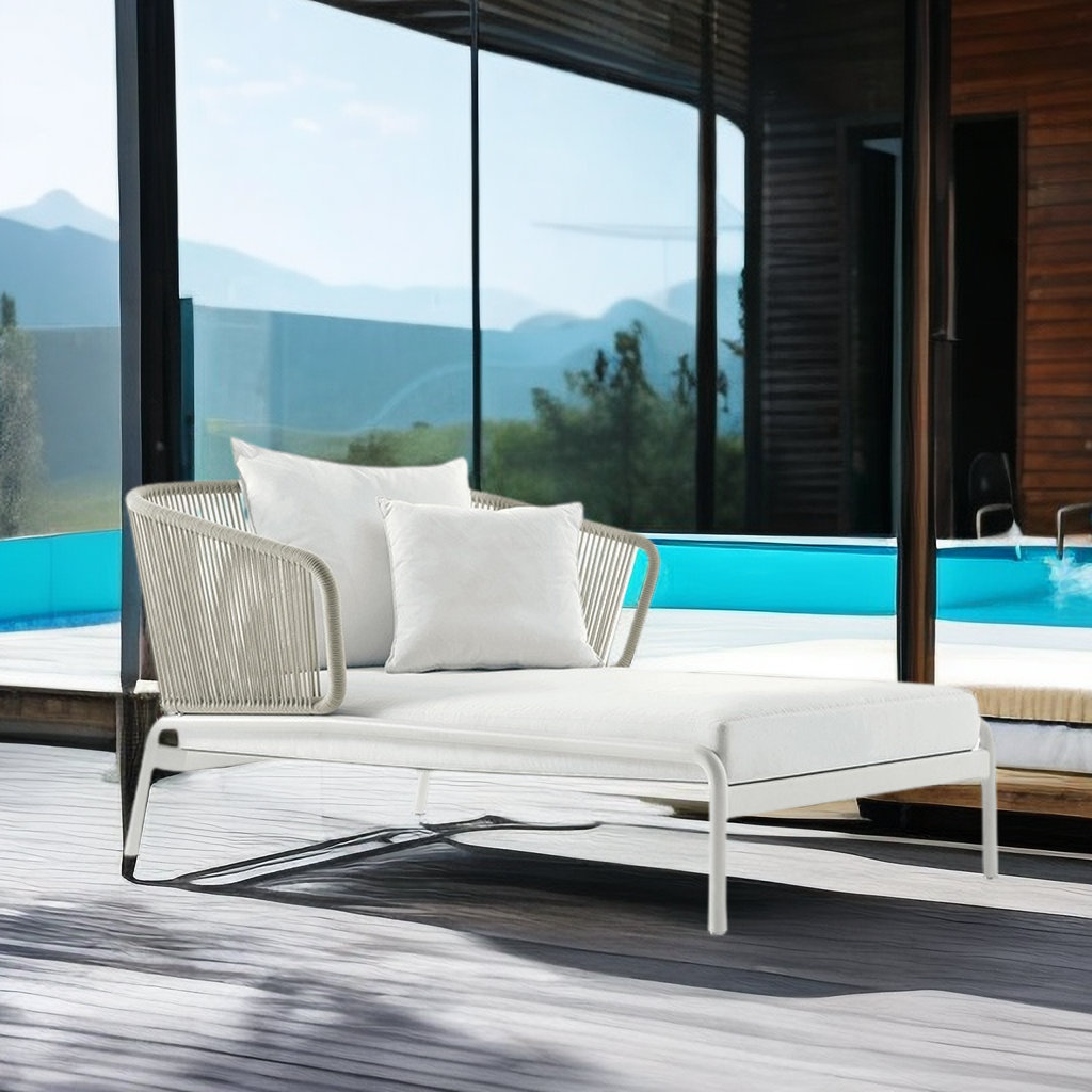 Latitude Run® Dhruvah 74.8'' Wide Outdoor Rectangular Patio Daybed with ...