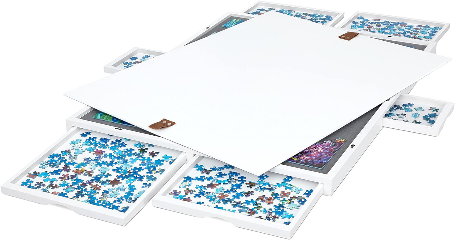 Jumbl Premium 1500 Piece Puzzle Board 27” x 35” Wooden Jigsaw Puzzle ...