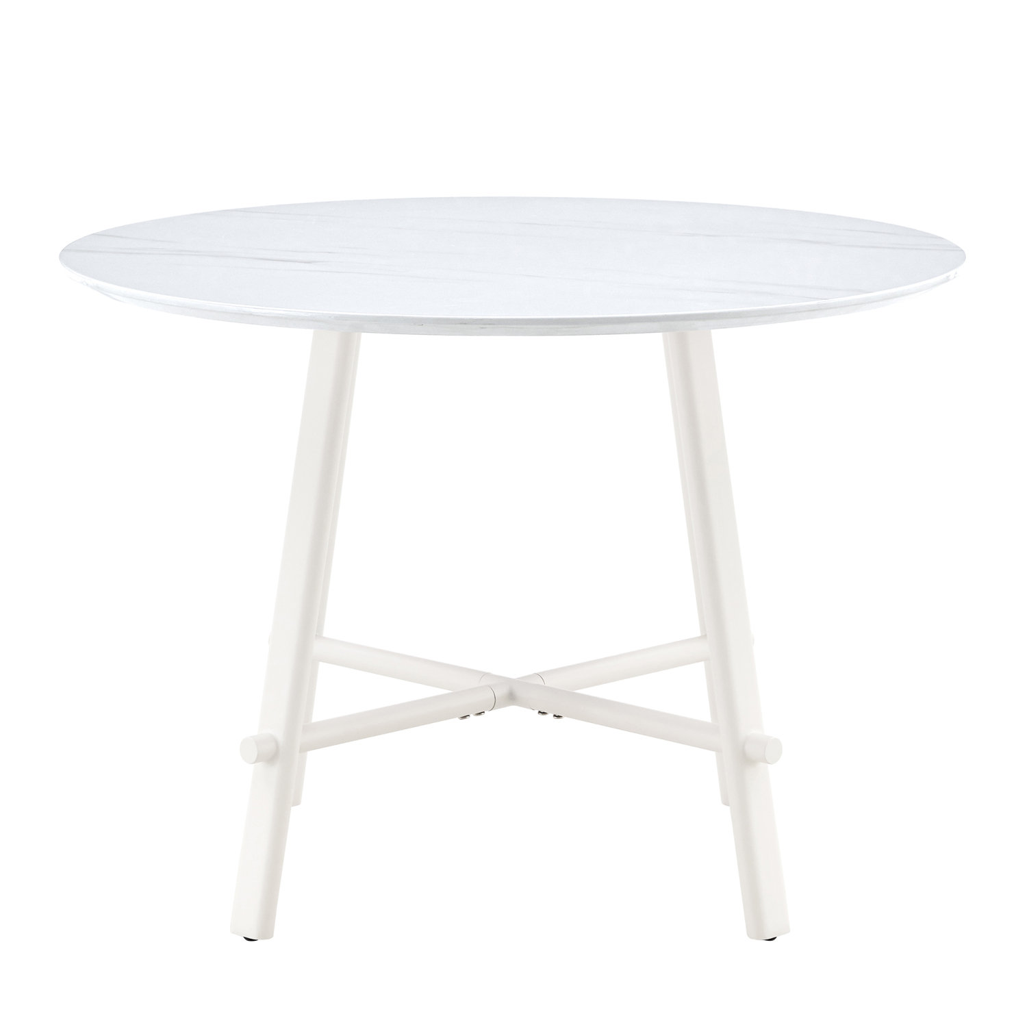 Wrought Studio™ A Modern Minimalist Circular Dining Table With A 42 ...