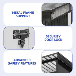 Edrosie Inc Lean-to Metal Galvanized Storage Shed | Wayfair