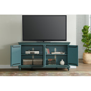 Beachcrest Home Rushville Solid Wood TV Stand for TVs up to 70 ...