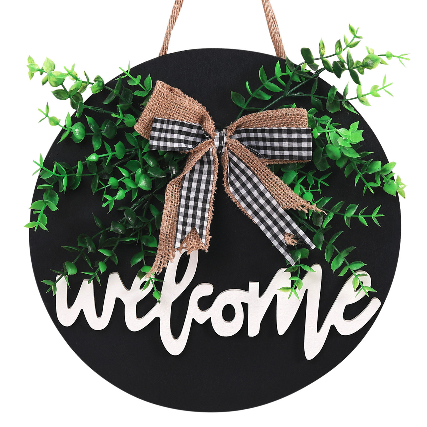 Gracie Oaks Marvena Welcome Wreaths Sign For Front Door Decor & Reviews ...