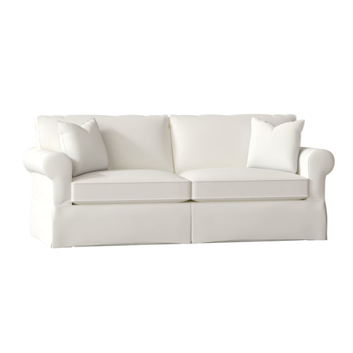 Darby Home Co Thames 88" Rolled Arm Slipcovered Sofa with Reversible ...